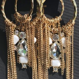 bebe | Jewelry | Bebe Gold Chain Dangle Drop Statement Earrings Nwt ...